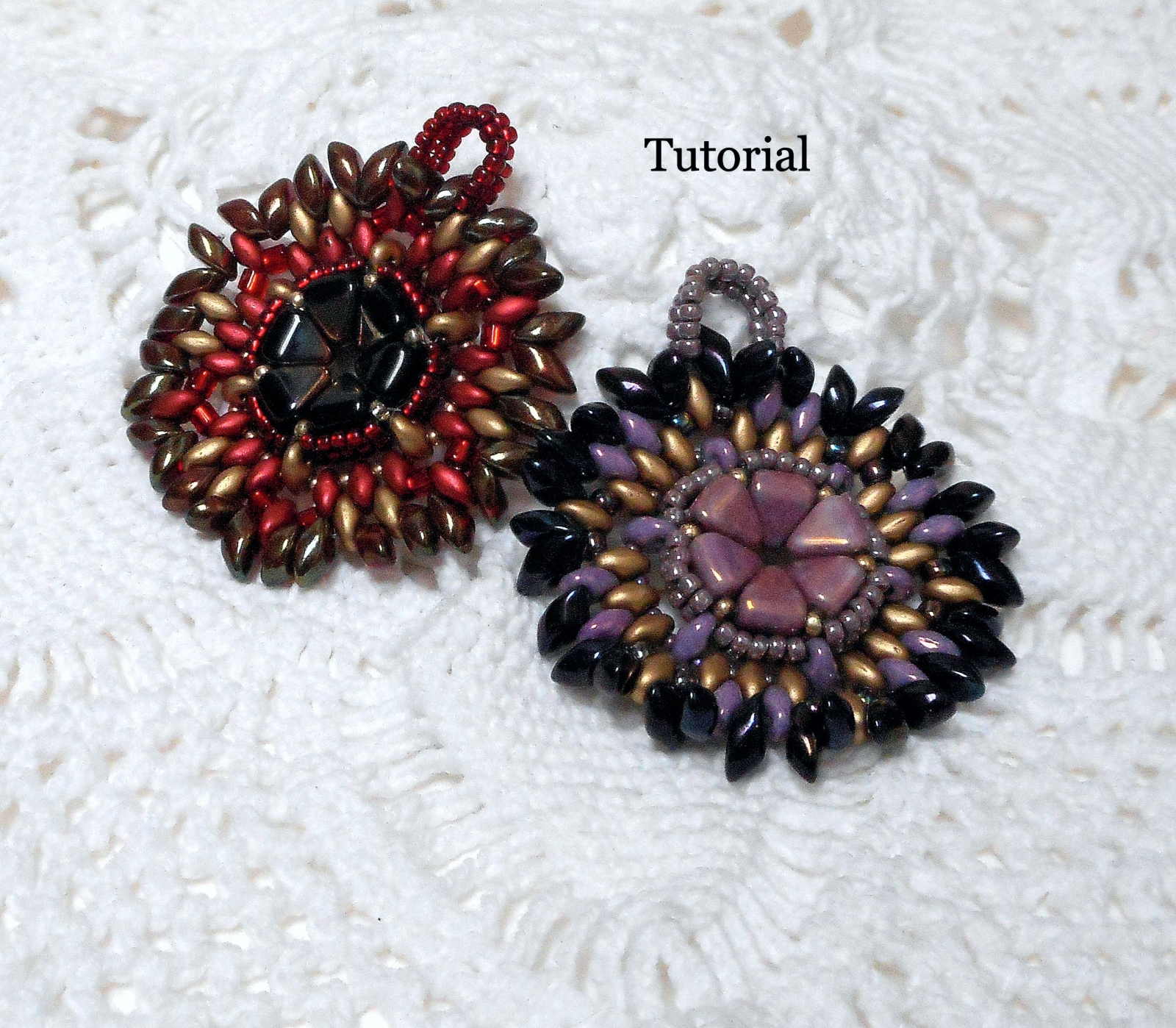 Beadweaving TUTORIAL "Fan-Shaw" Pendant | Twyla Harbick Designs
